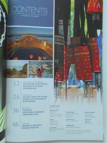 INFLIGHT MAGAZINE ASIAN WINGS AIRWAYS MYANMAR 2016 ROUTE MAP SEAT GUIDE ...