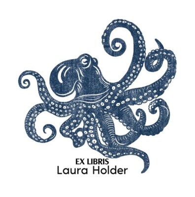 Ex Libris stamp, library stamp, Octopus stamp, Insect stamp, hand ...