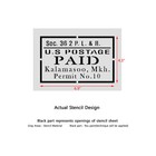 US Postage Paid Stencil Reusable Template for Crafting Canvas DIY decor ...