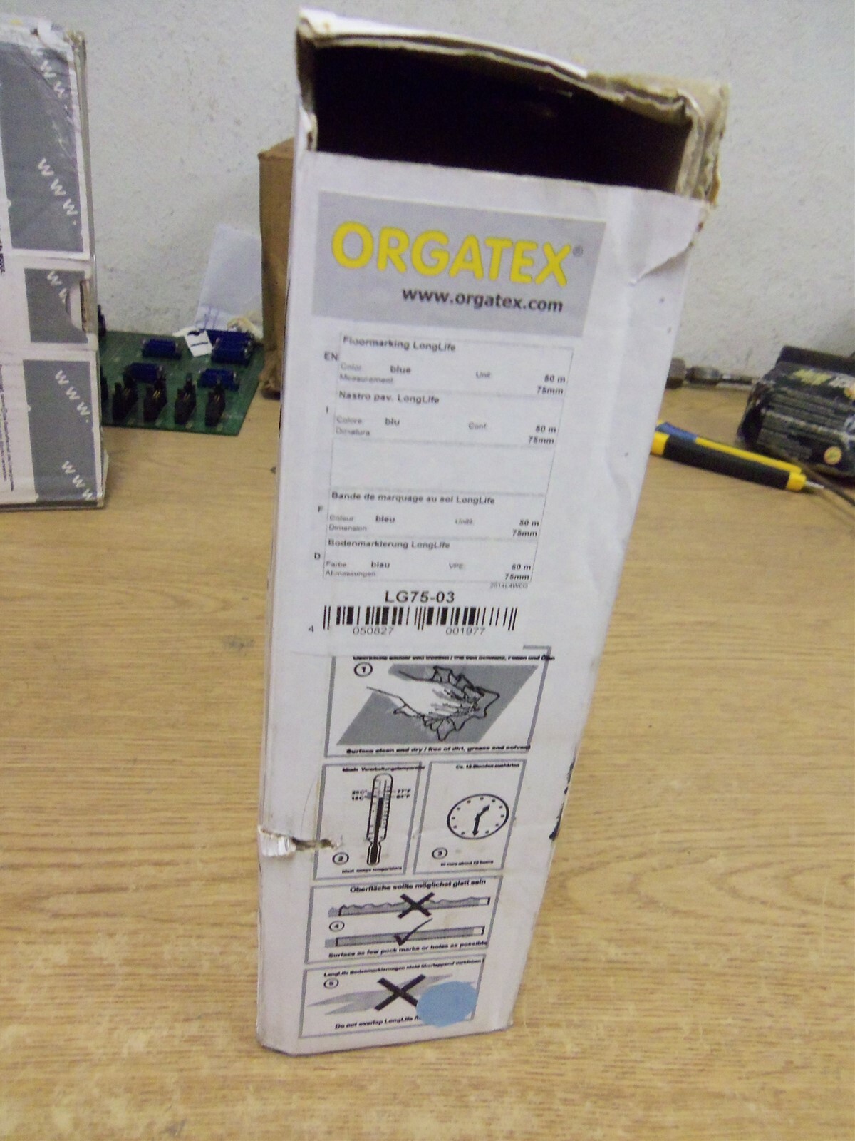 NEW Orgatex LG75-03 Long Life Blue Floor Marking 50m 75mm *FREE ...