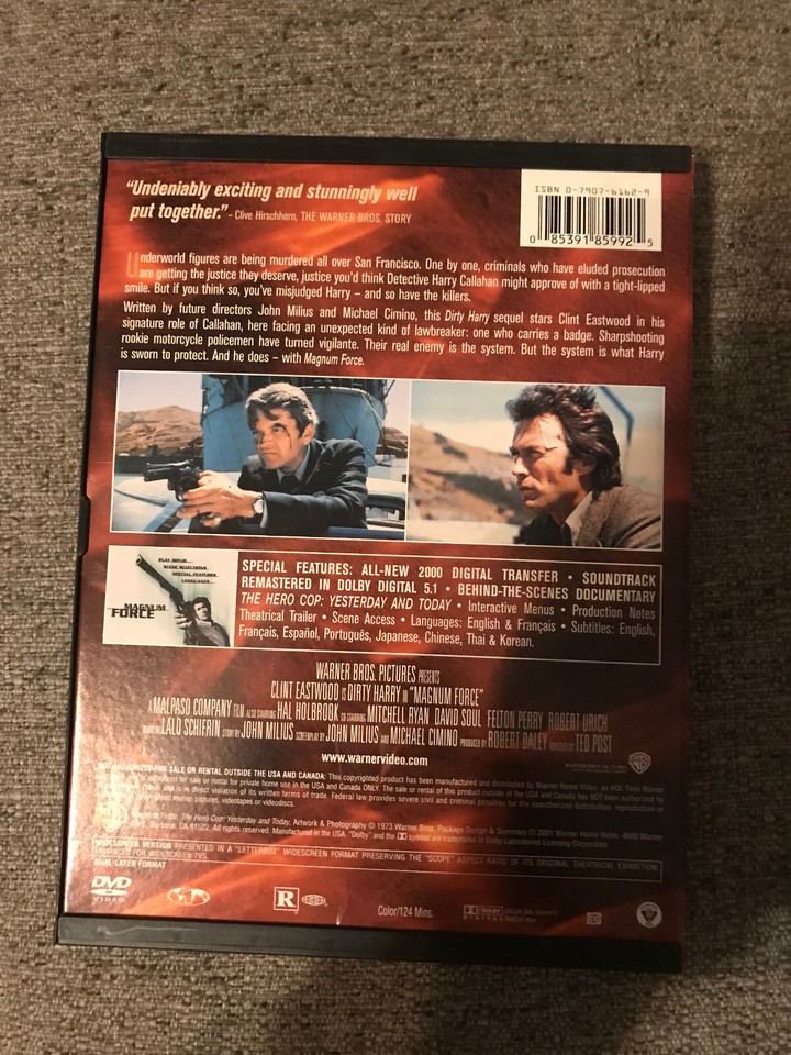 Magnum Force (DVD, 2001, Clint Eastwood Collection) 85391859925| eBay