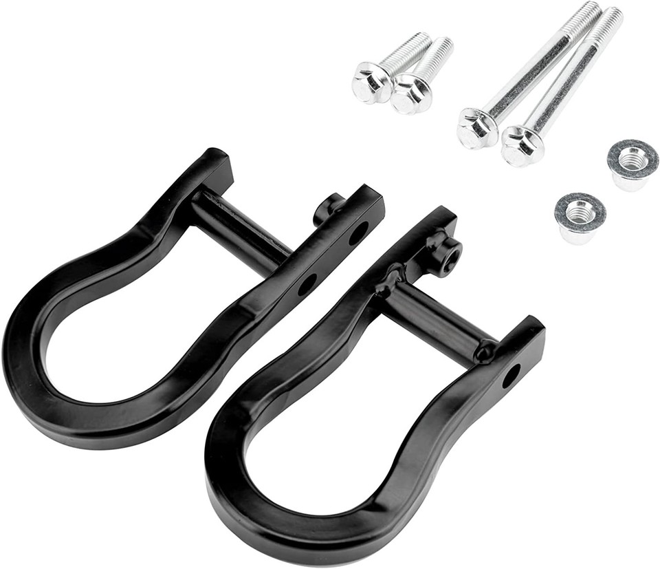 1Pair Black Tow Hooks for Chevrolet GMC Silverado Sierra 1500 2007-2019 ...