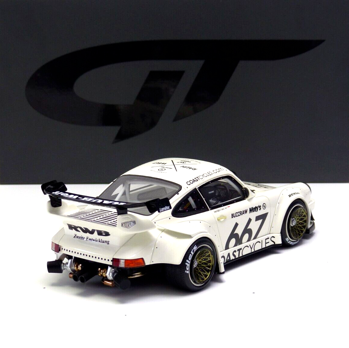 Porsche 911 RWB Rauh-Welt Body-Kit Coast Cycle 2023 White 1:18 GT410 GT ...