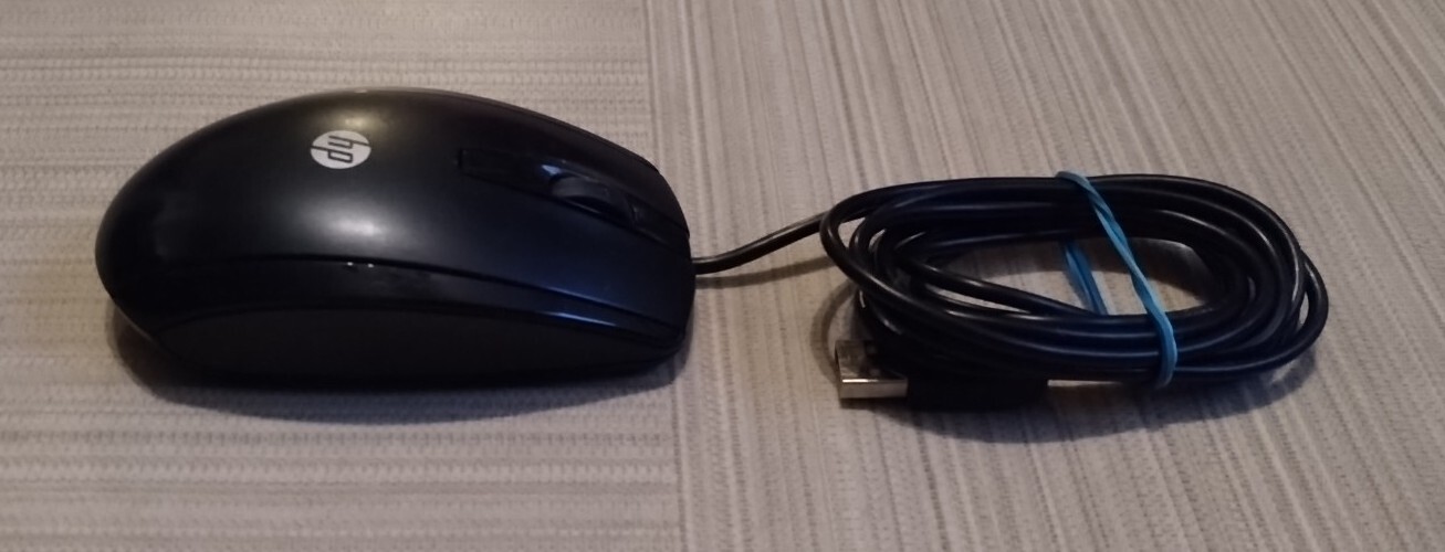 HP N910U Mouse USB Wired 2 Button Scroll Optical Black for sale online ...