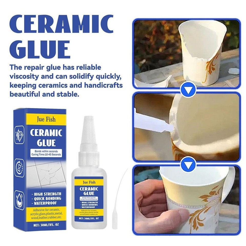 Ceramic Glue For Porcelain&Pottery Repair Instant Adhesive Too Glu UK ...