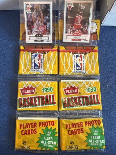 Michael Jordan Two (2) 1990 Fleer Rack Packs Factory Sealed Both MJ ...