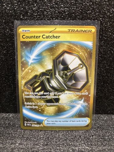 Counter Catcher 264/182 Pokémon TCG Paradox Rift Secret Rare Gold Full ...