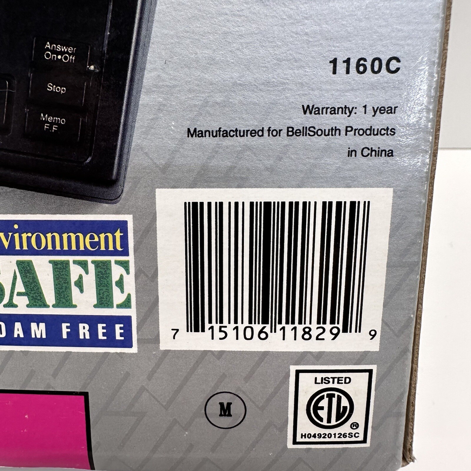 BellSouth Answering System Model 1160C Phone Office Home Machine for ...