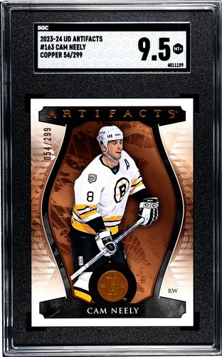 2023-24 UD Artifacts Copper Boston Bruins Cam Neely #163 Serial & Grade ...