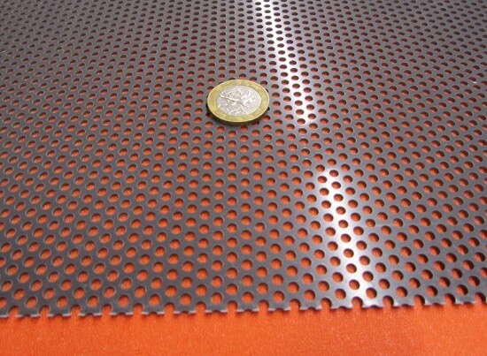 PVC Type I Perforated Sheet, 1/16" Thick x 24" x 24", 1/8" Dia Hole ...