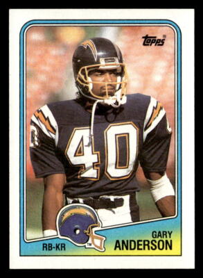 Gary Anderson 1988 Topps Card #205 San Diego Chargers | eBay