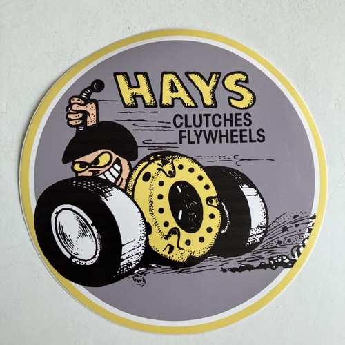 HAYS CLUTCHES Flywheels OLD style vintage Racing Sticker Automotive | eBay
