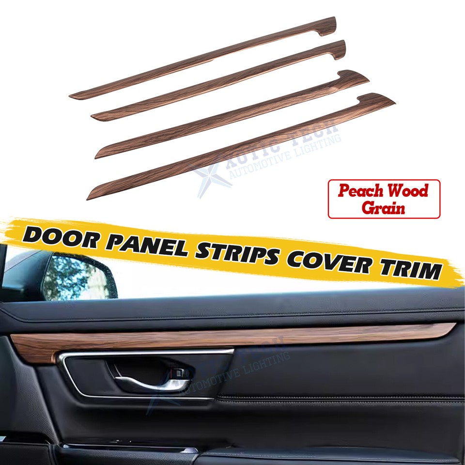Interior Sporty Center Console Cover Trim Peach Wood Grain For Honda ...