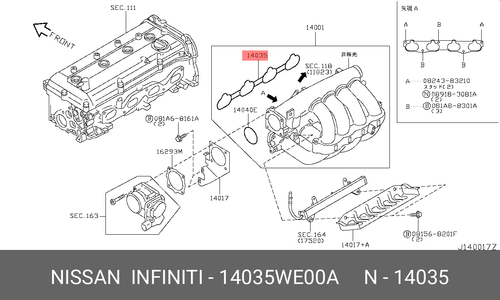 Genuine OE Gasket Manifold 14035WE00A , 14035-WE00A | eBay.de
