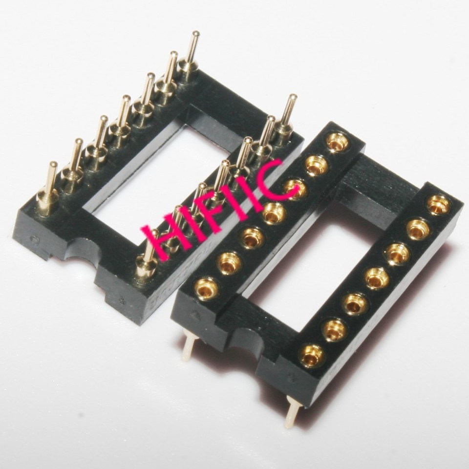 4PCS NEXTRON Gold DIP14 14 Pin Socket,For DIP14 | eBay