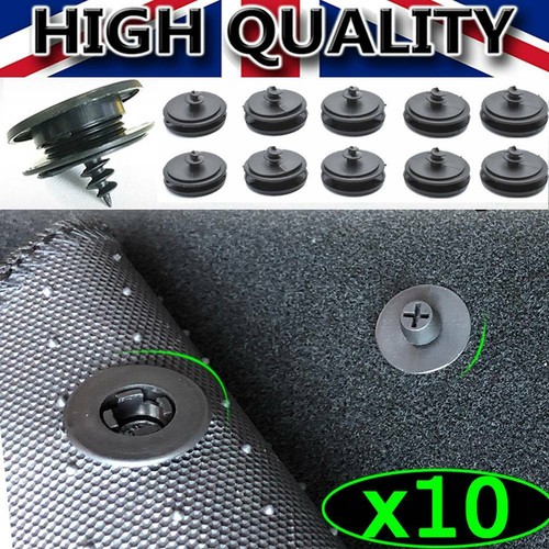 10 CAR MAT CARPET CLIPS FIXING GRIP CLAMPS FLOOR HOLDERS FOR VW AUDI ...