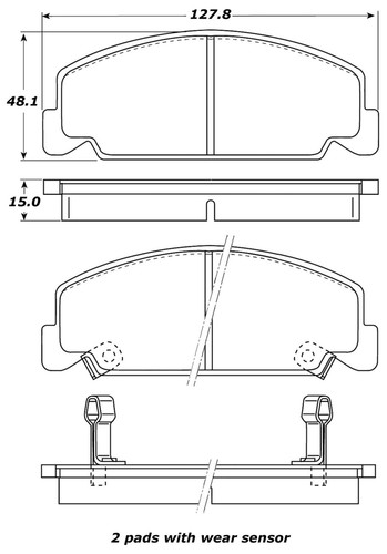 StopTech Street Touring for 93-00 Honda Civic DX w/ Rr Drum Brakes ...