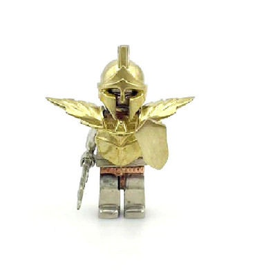Roman Soldier EDC Brass Minifigure Creative Gift Lanyard DIY Pendant ...