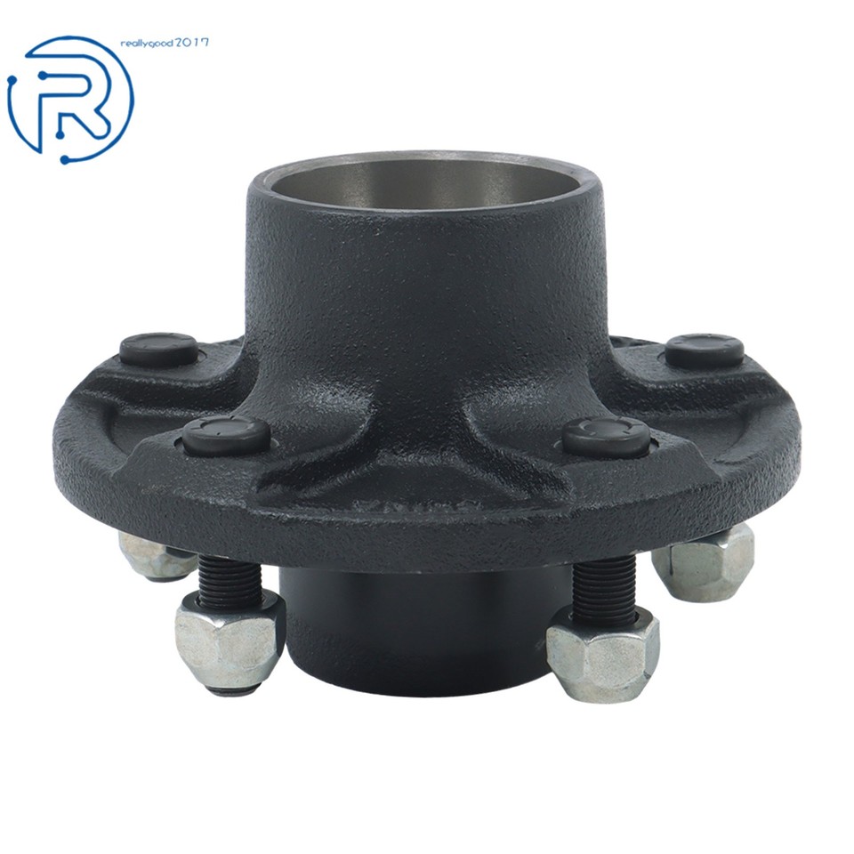2 Sets For 3500 lbs Axle Trailer Hub Kit & 5 on 5" Bolt Hub & Round #84 ...