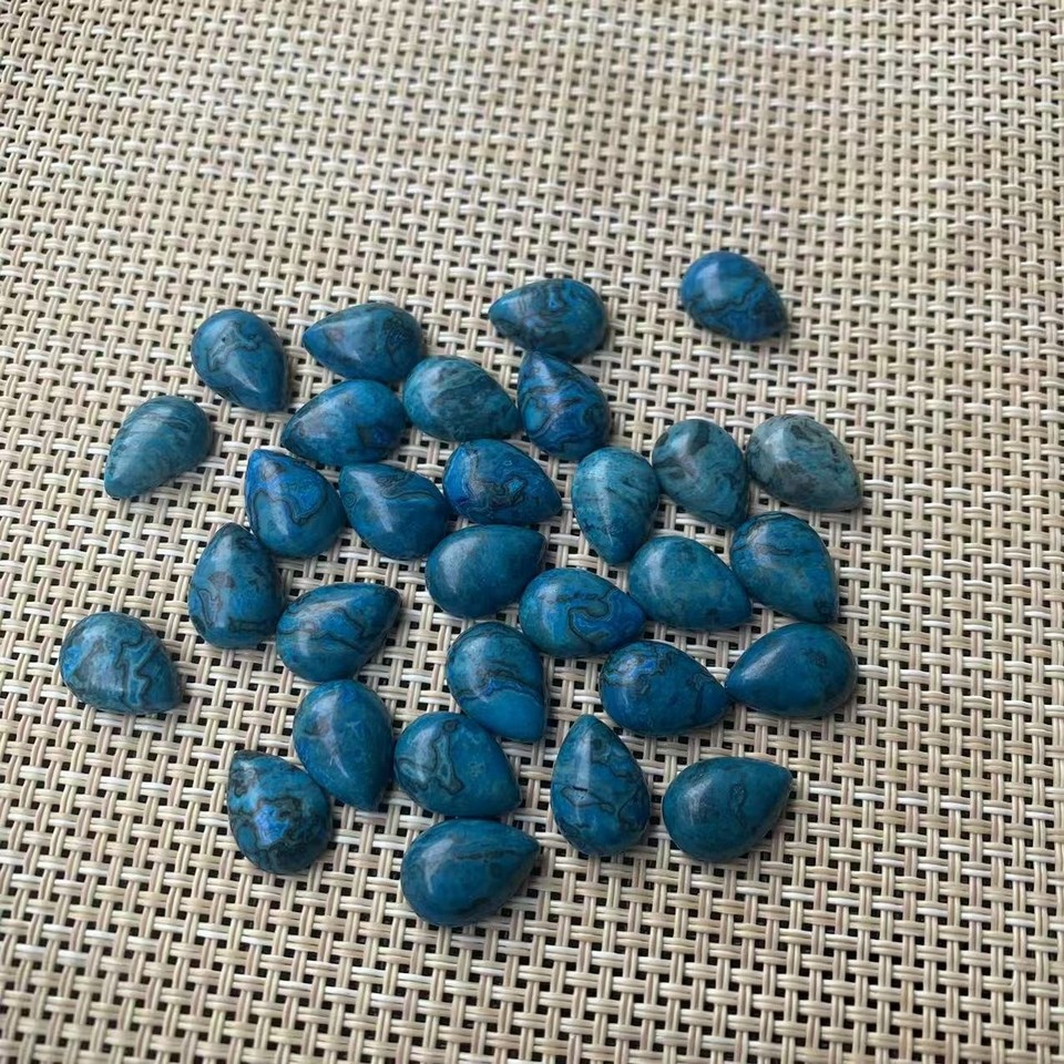 50pcs 13x18mm Natural Blue Crazy Agate Stone Teardrop CAB CABOCHON DIY ...