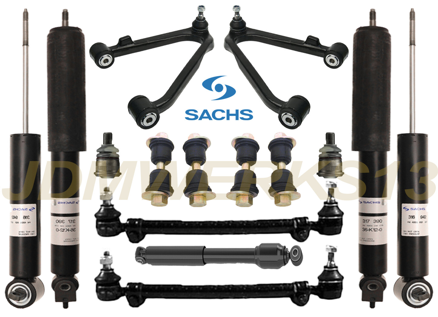 SUSPENSION REBUILD KIT & SACHS SHOCKS For MERCEDES BENZ R107 560SL 86 ...