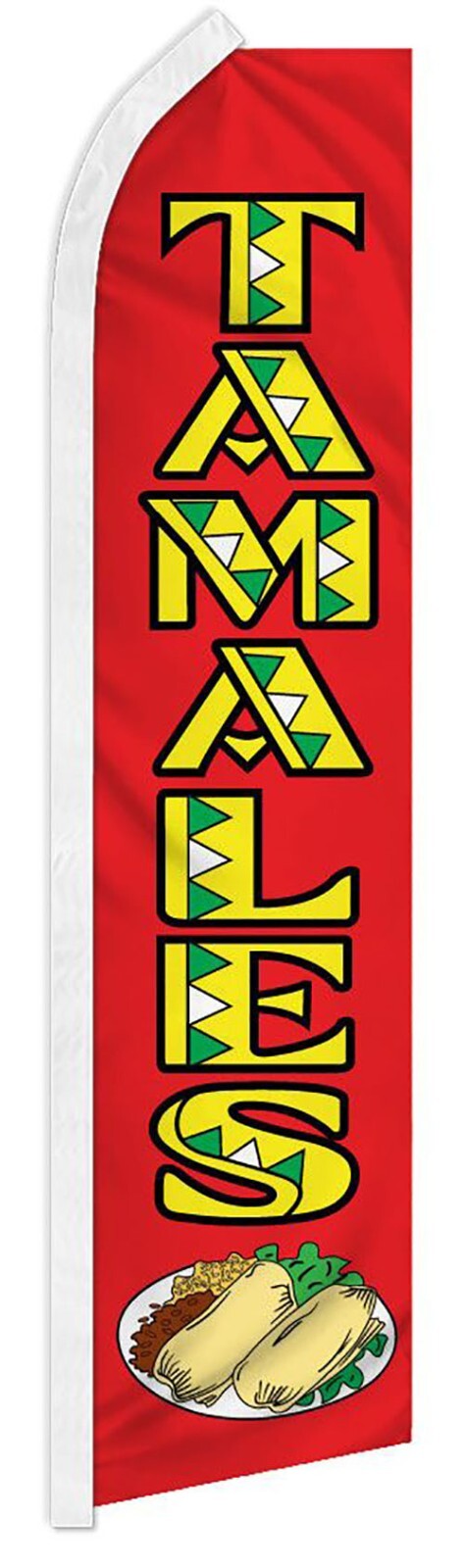 Tamales Advertising 2.5'x11.5' Super-Knit Poly Swooper Super Flag ...