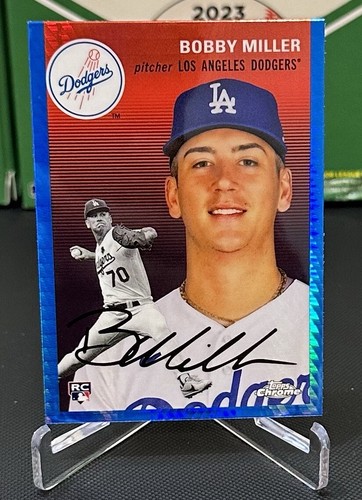 2023 Topps Chrome Platinum Bobby Miller ROOKIE BLUE PRISM Refractor ...