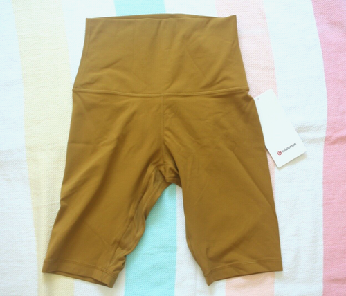 Lululemon ALIGN™ SUPER HIGH RISE SHORT *10" Gold Spice Yoga Workout NWT ...