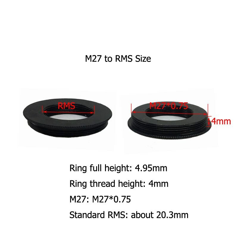 Thread Microscope Objective Lens Adapter Ring M25 M26 M27 M32 to RMS | eBay