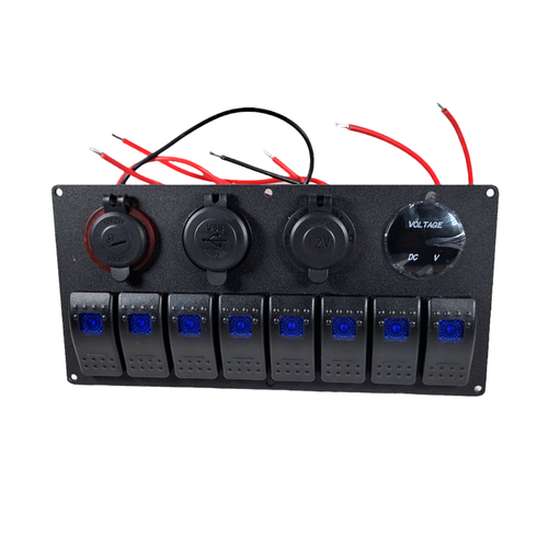 8 Gang Toggle Rocker Switch Panel RV Truck Marine Boat | eBay