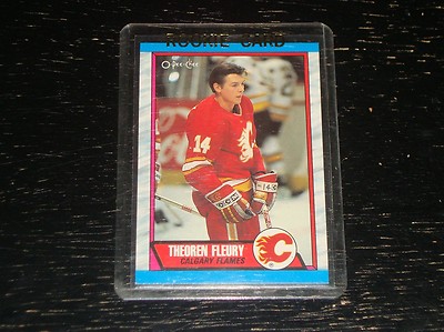 Theoren Fleury 1989 Calgary Flames ROOKIE Hockey Card O PEE CHEE RARE ...