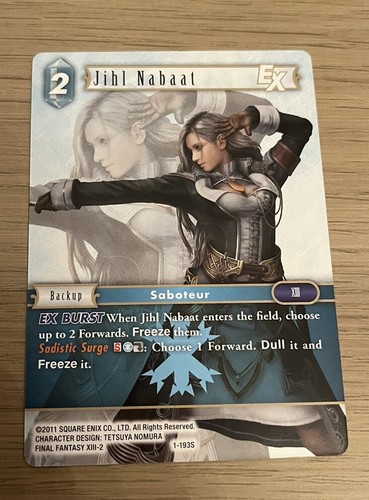 Carte 1-193S Jihl Nabaat Final fantasy trading card game Square Enix Us ...