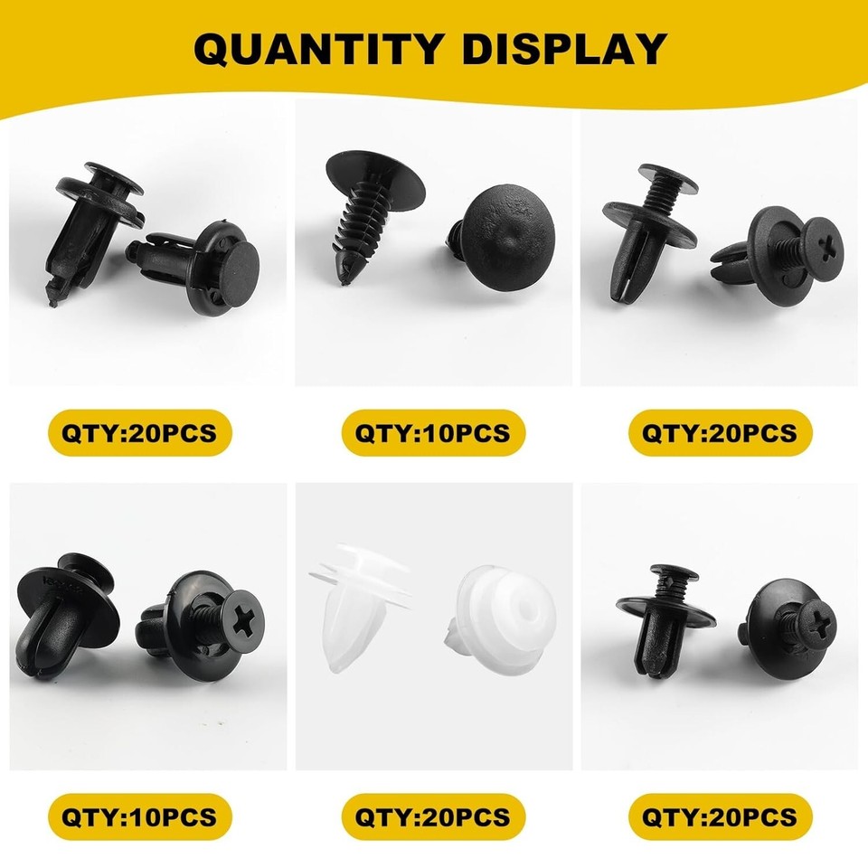 For Toyota Fixing Fastener Kit car Bumper Fender Liner Push Type ...