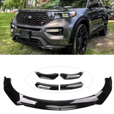 For Ford Explorer ST 4pcs Front Bumper Lip Spoiler Splitter Kit Glossy ...