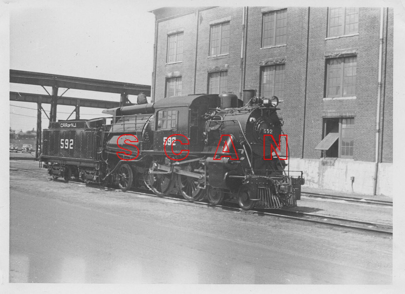 2H479 RP 1940s CNJ CENTRAL RAILROAD NEW JERSEY 442 CAMELBACK LOCO #592 ...