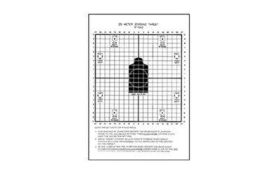 Action Targets 25 Meter M16A2 Zeroing Target, Heavy Tagboard Paper, 100 ...
