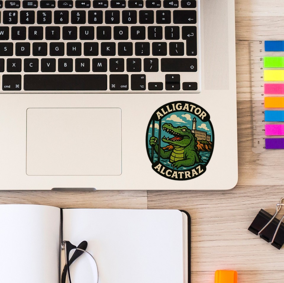 Alligator Alcatraz Sticker Decal Trump Sticker Water Bottle Notebook Laptop | eBay