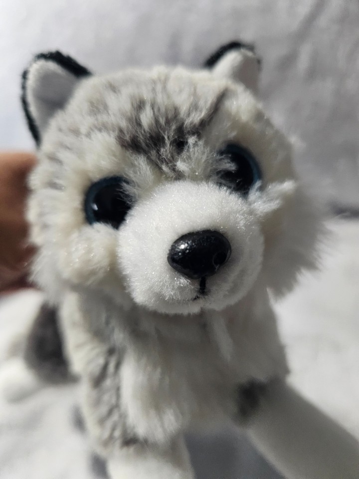 2020 TY Beanie Babies Wolf Baltic Plush Toy With Dream Necklace Blue ...