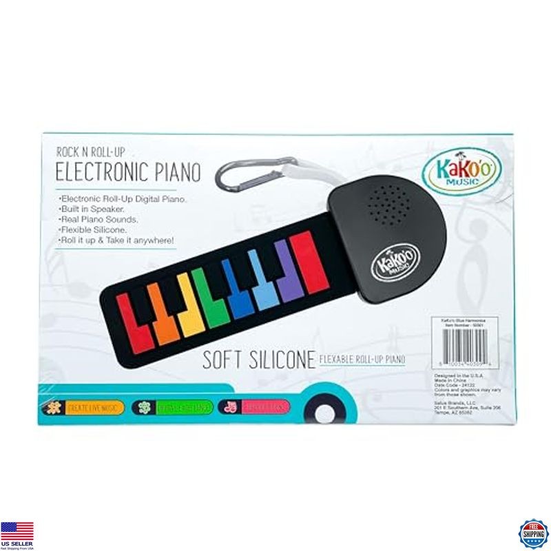 KaKo'o Mini Silicone Keychain Electronic Piano - Portable Fun Musical ...
