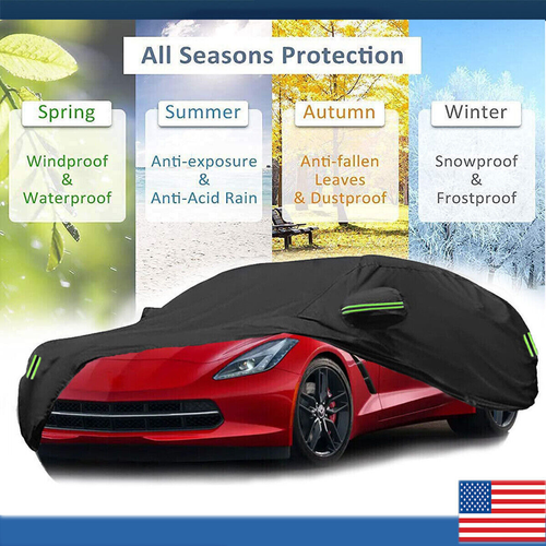 Full Car Cover All Weather Protection for CHEVY CORVETTE C4 C3 C5 C6 C7 ...