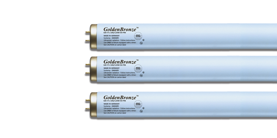 Tanning Bed Bulbs, Wolff GoldenBronze F71 100/120W, BI-Pin - 1000 Hours ...
