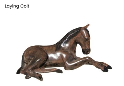 Laying Colt Aluminum Statue | eBay
