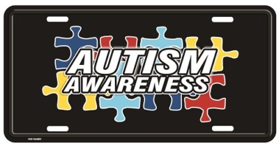 Autism Awareness License Plate Tag Sign Wall Sign Man Cave Sign FAST ...