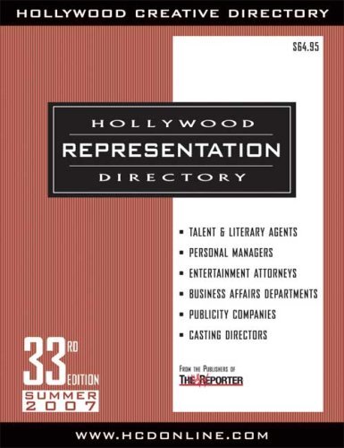 HOLLYWOOD REPRESENTATION DIRECTORY, 33RD EDITION By Hollywood Creative ...