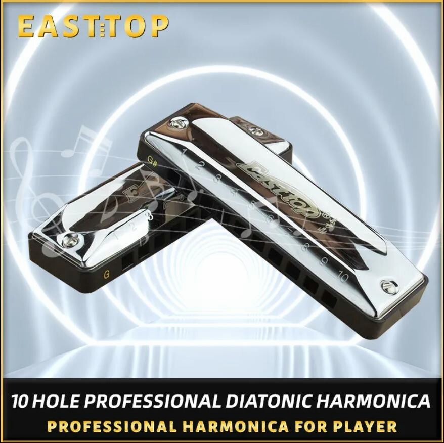 EASTTOP 10Hole Harmonica set 20Tone Diatonic Blues Harmonica Set blues ...