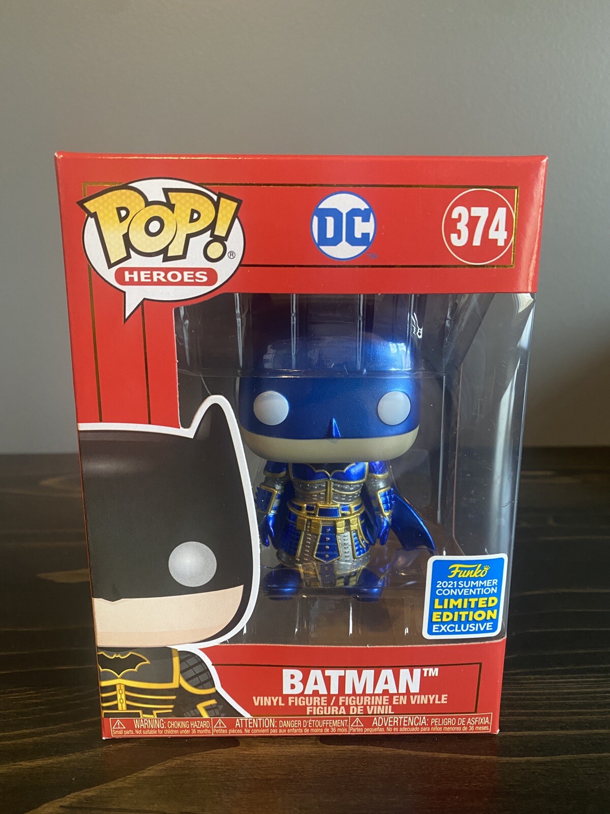 FunkoPop! DC Metallic Blue Batman #374 Imperial Palace 2021 Summer LE ...