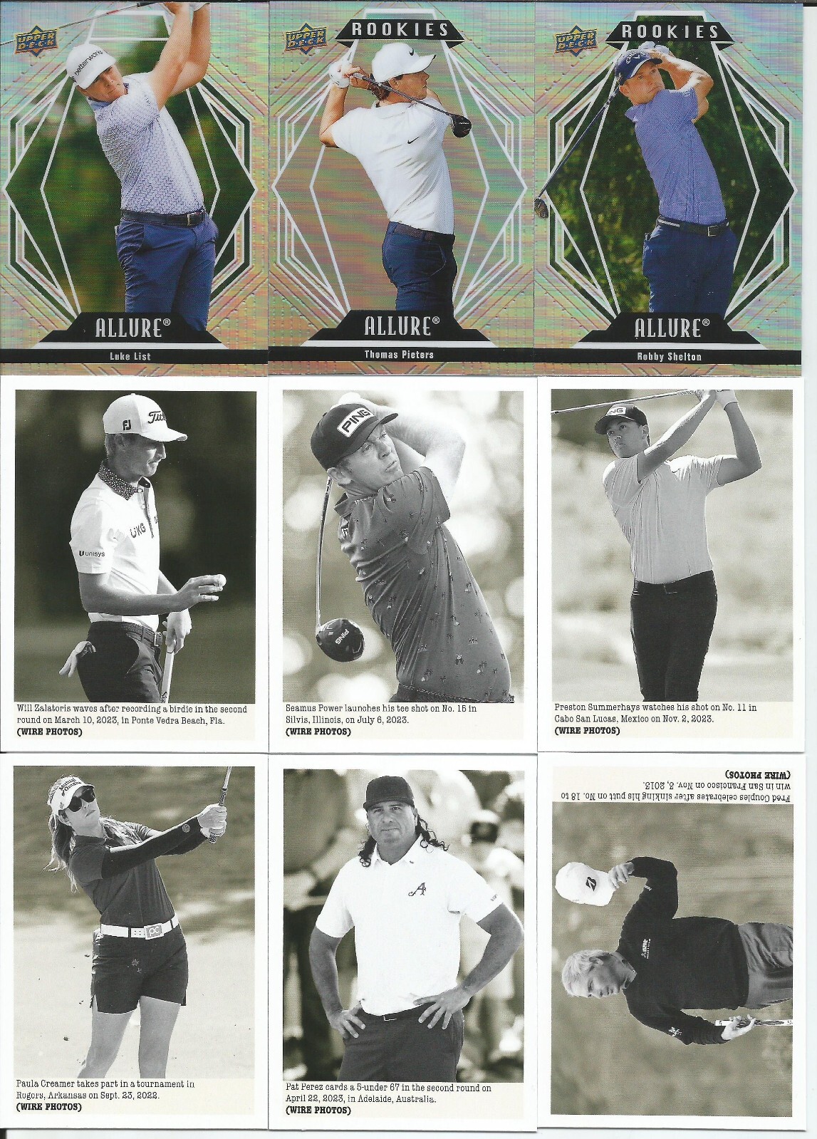 2024 Upper Deck Portfolio Golf Inserts - SPA - Allure RC You Pick 1 ...