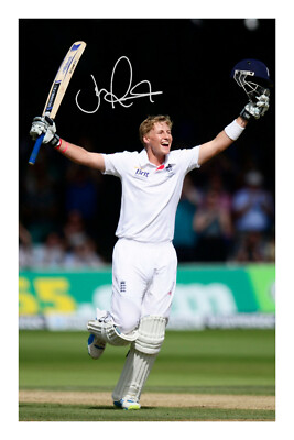 Joe Root A4 Signed Photo Print Autograph Cricket | eBay