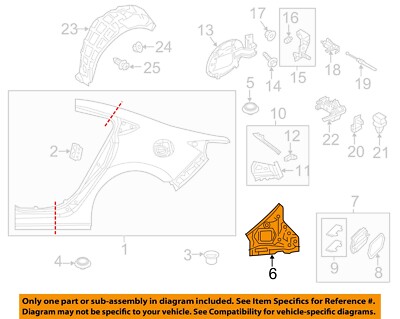 MAZDA OEM 14-17 6 Quarter Panel-Rear Panel Left GHY17140X | eBay
