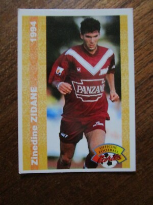 OFFICIAL FOOTBALL CARDS 1994 PANINI ZINEDINE ZIDANE N° 155 | eBay